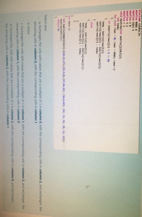 Solved Include Define Rows 6 Define Cols 3 Adefine So