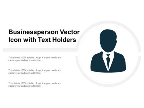 Businessperson Vector Icon With Text Holders Ppt Powerpoint