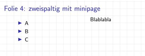 Beamer Verstehe Textpositionen Nicht Itemize Columns Minipage