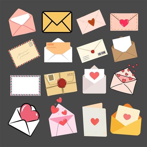 무료로 다운로드 가능한 편지 모음 벡터 And 일러스트