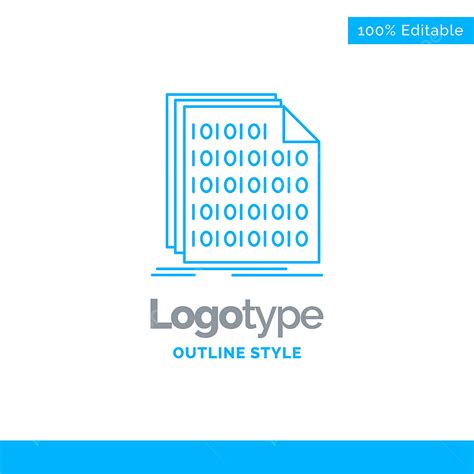 Gambar Desain Logo Biru Untuk Biner Kode Coding Data Dokumen Busin Akses Arsip Kode Biner Png
