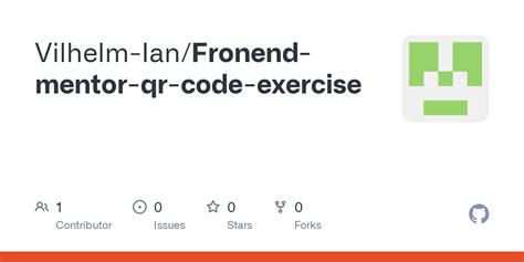 GitHub Vilhelm Ian Fronend Mentor Qr Code Exercise