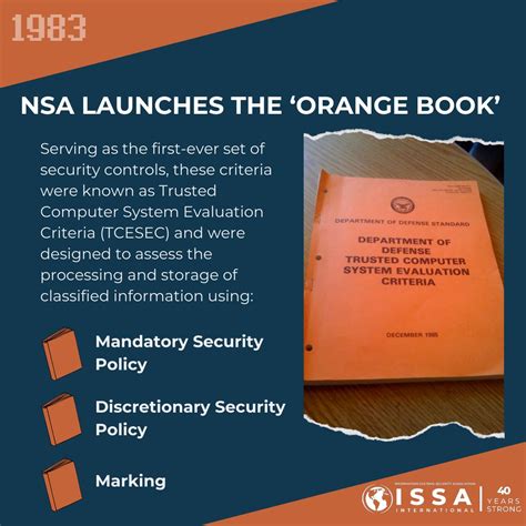 Issa Flashbackfriday Orangebook Nsa Infosec Information Systems Security Association Issa