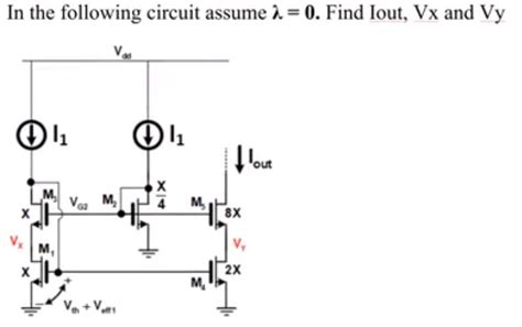 Solved For The Problem Below Find Vx And Vy In Terms Of Chegg Com