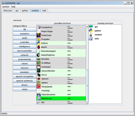 Webserver Re Visited Myrobotlab