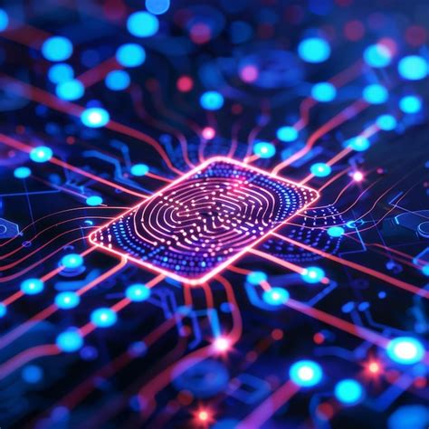 Premium Photo Fingerprint On A Circuit Board Representing Digital