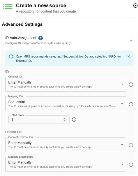 What Is The Openmrs Policy For Concepts External Ids Development