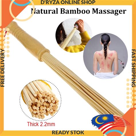 Natural Bamboo Body Massager Relaxation Hammer Massage Stick Sticks Fitness Patrotan Urut Badan
