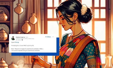 Man Jokes About Urgent Hiring For Junior Wife On LinkedIn It S Not Funny It S Sexist