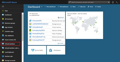 Restore A Virtual Machine In Microsoft Azure Hostway Help Center