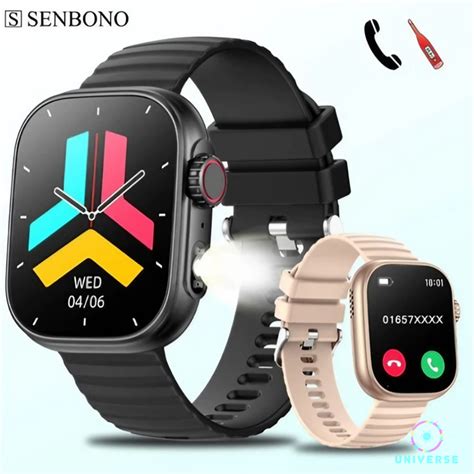 Relógio Inteligente Smartwatch Senbono Zw39 Esportivos Fitness Temperatura Corporal