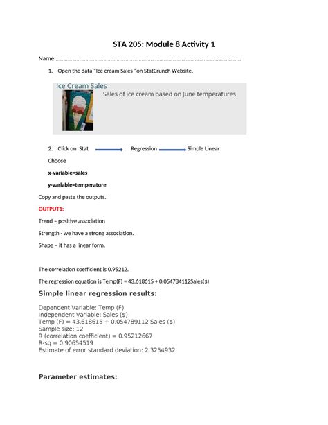 Module Activity A Homework STA Module Activity Studocu