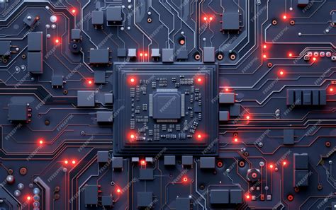 Premium Photo Processor Microcontroller Computer Motherboard Background