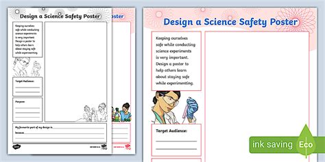 Design A Science Safety Poster Worksheet Twinkl