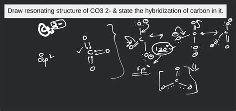 Draw Resonating Structure Of Co3 2 And State The Hybridization Of Carbon