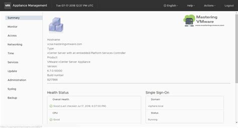 vcsa 6 7 appliance management mastering vmware