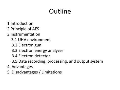 Auger Electron Spectroscopy Pptx