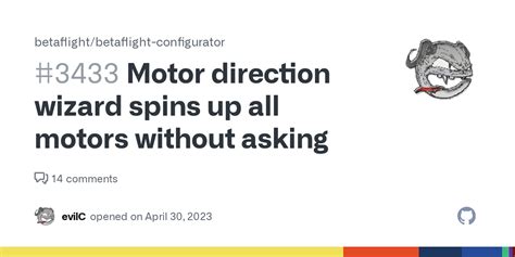 Motor Direction Wizard Spins Up All Motors Without Asking · Issue 3433
