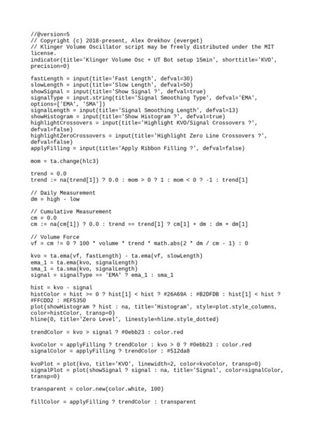 Klinger Volume Osc Ut Bot Setup 15min Pdf