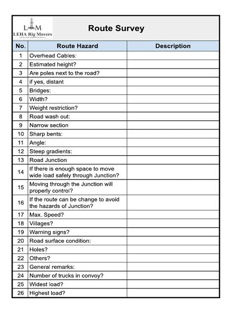 Route Survey Pdf