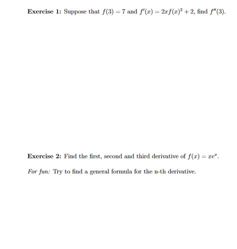 solved exercise 1 suppose that f 3 7 and f′ x 2xf x 2 2