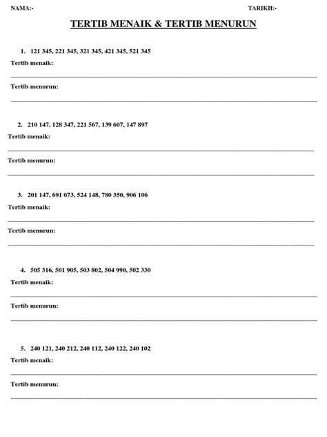 Tertib Menaik And Tertib Menurun Pdf