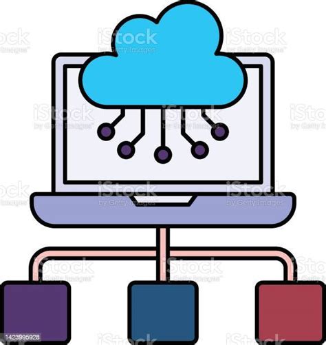노드 및 클러스터 개념 기계 인스턴스 벡터 아이콘 디자인 클라우드 처리 기호 컴퓨팅 서비스 서명 웹 서비스 및 데이터 센터 스톡 일러스트레이션 가장자리에 대한 스톡 벡터