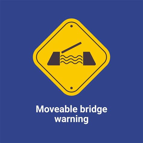 Warning Traffic Signs Moveable Bridge Warning 45368084 Vector Art At