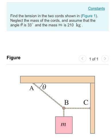 Solved Determine The Tension In The Cord BA Determine The Chegg Com