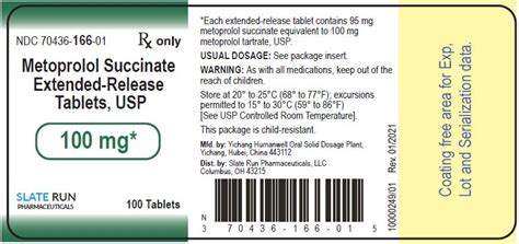 Metoprolol Succinate Package Insert