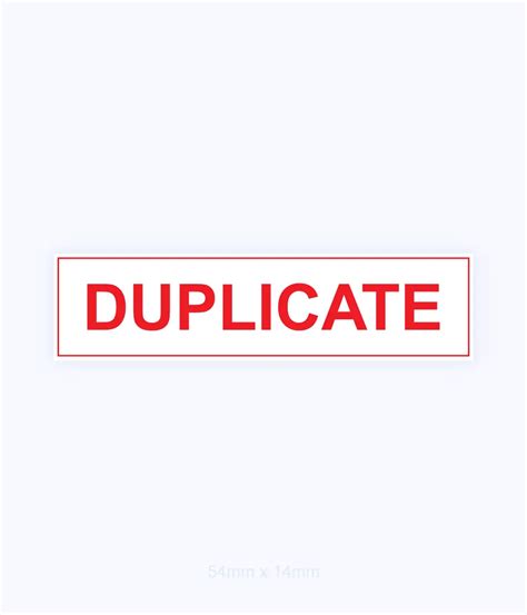 Duplicate Stamp Stock Seal Pre Inking Rubber Stamp Online