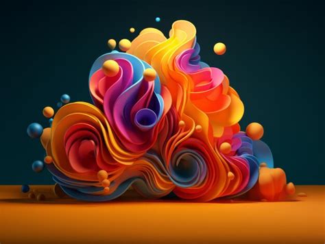 Premium Ai Image Geometric 3d Stereoscopic Art Background Map