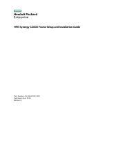 HPE Synergy Frame Setup And Installation Guide Complete Course Hero