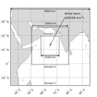 Model Domain Showing The Three Nested Grids The Small Rectangle In The