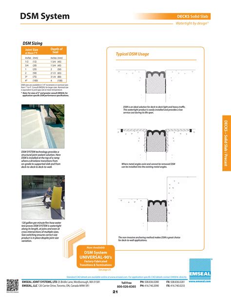 Emseal Expansion Joint And Precompressed Sealant Catalog For