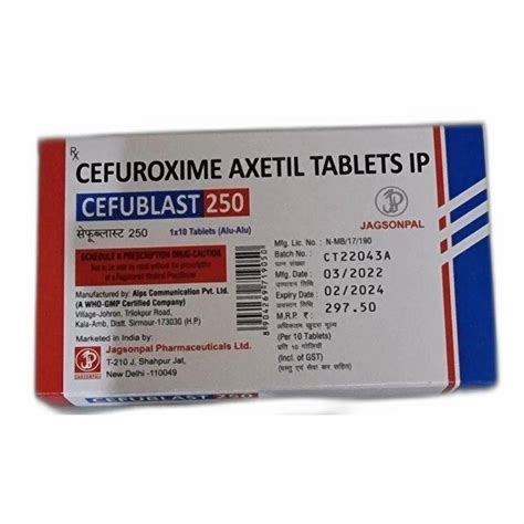 Cefublast 250mg Cefuroxime Axetil Tablets Ip At Rs 967 68 Box In Lucknow Id 2850043895712