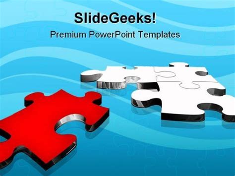 Red Puzzle Solution Business PowerPoint Themes And PowerPoint Slides 0711