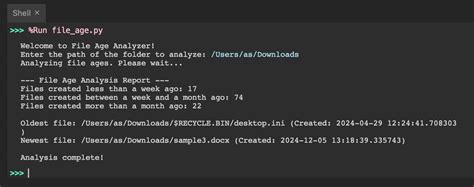 File Age Analyzer With Python By Ardit Sulce