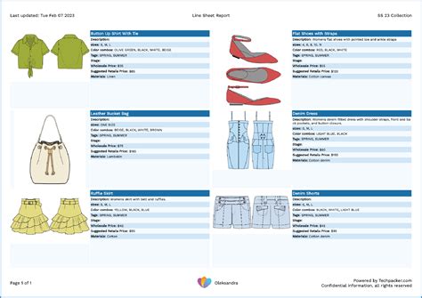 How To Create A Fashion Line Sheet