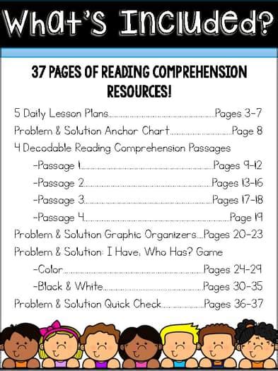 Reading Comprehension Problem And Solution Lesson Plans Activities