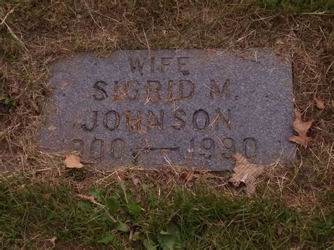 Sigrid Johnson 1900 1990 Find A Grave Memorial
