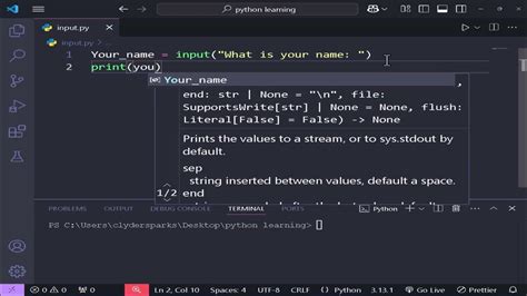 How To Take User Input In Python Beginners Guide Youtube