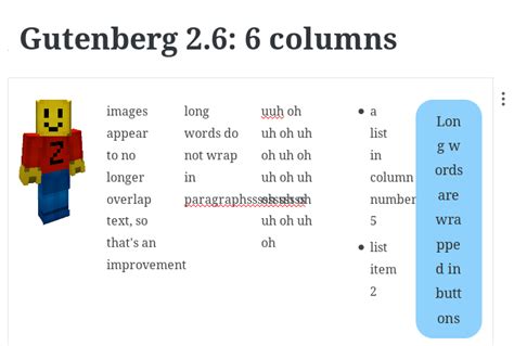 Increasing Number Of Columns Causes Them To Overlap · Issue 5130 · Wordpressgutenberg · Github