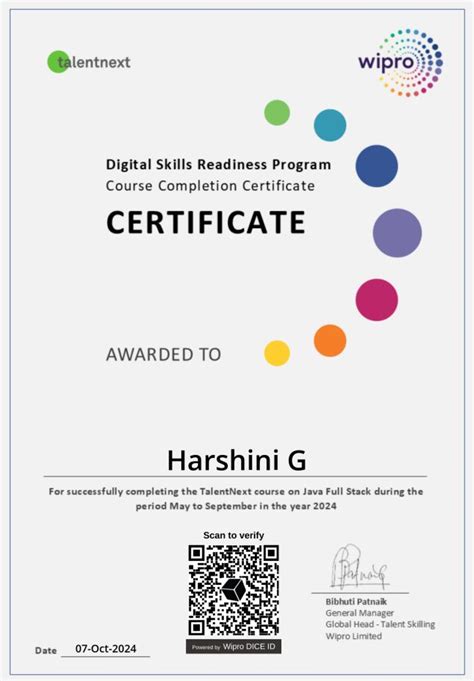 harshini g on linkedin java fullstack wipro talentnext
