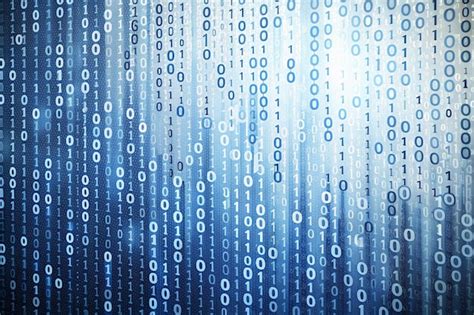 Premium Photo Binary Code White Background With Floating Numbers