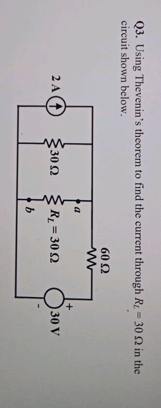 Q Using Thevenins Theorem To Find The StudyX