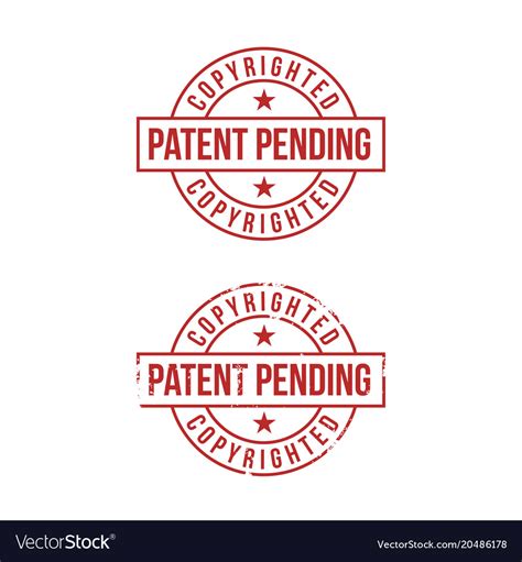 Patent Pending Sign On White Background Red Stamp Vector Image