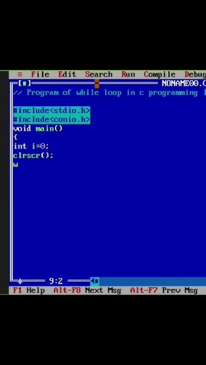 Program Of While Loop In C Programming Languageclanguage Coding