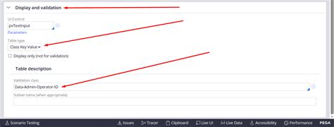 Display And Validation Section In Property General Tab