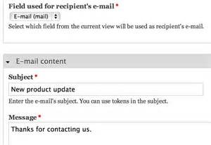 Send Emails Directly From Views Using Views Send In Drupal 7 Webwash